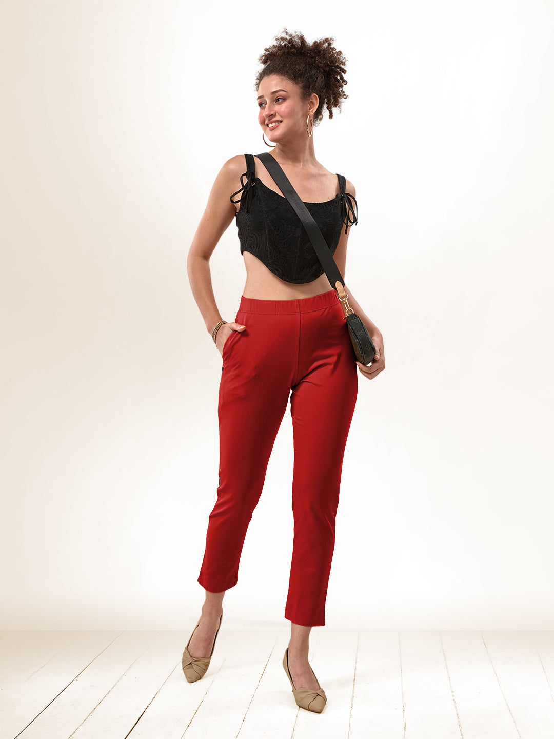 Lyra Premium Straight Pant (Red) – LYRA